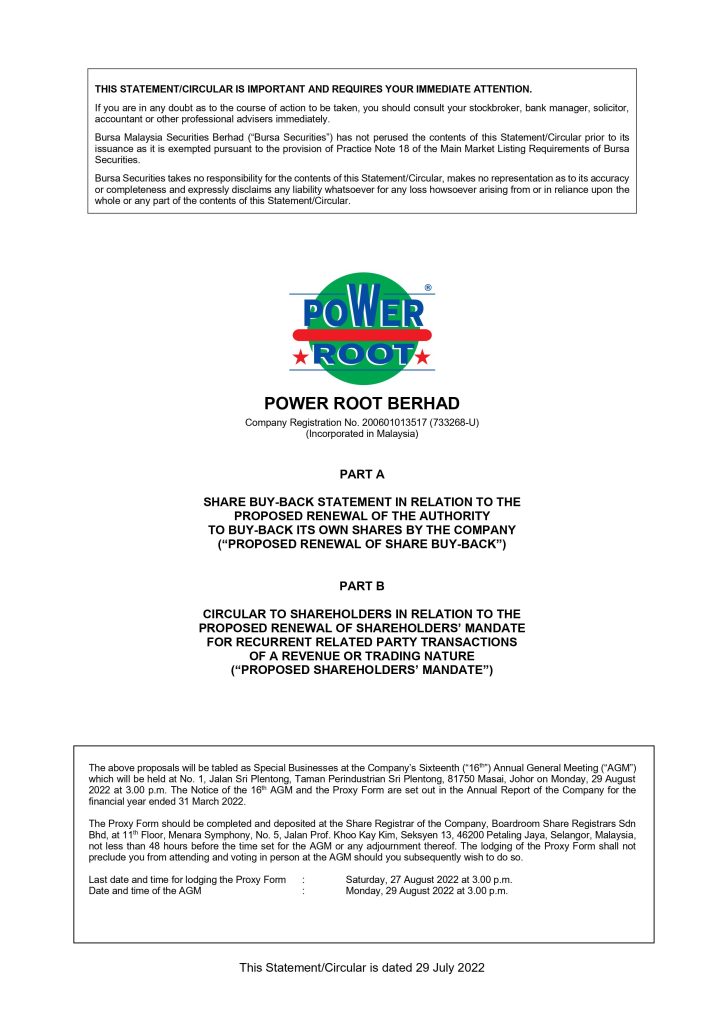 Circulars - Power Root