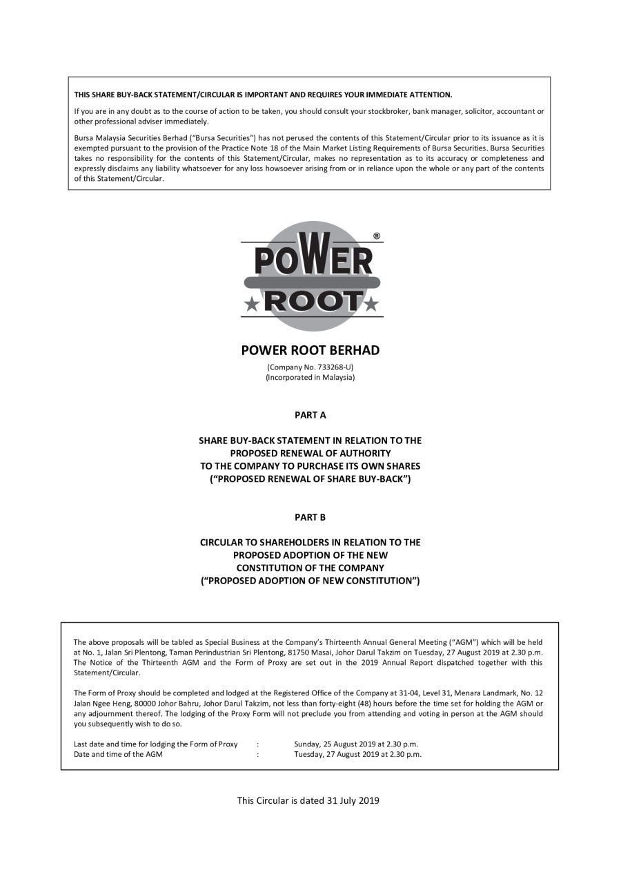 Circulars - Power Root