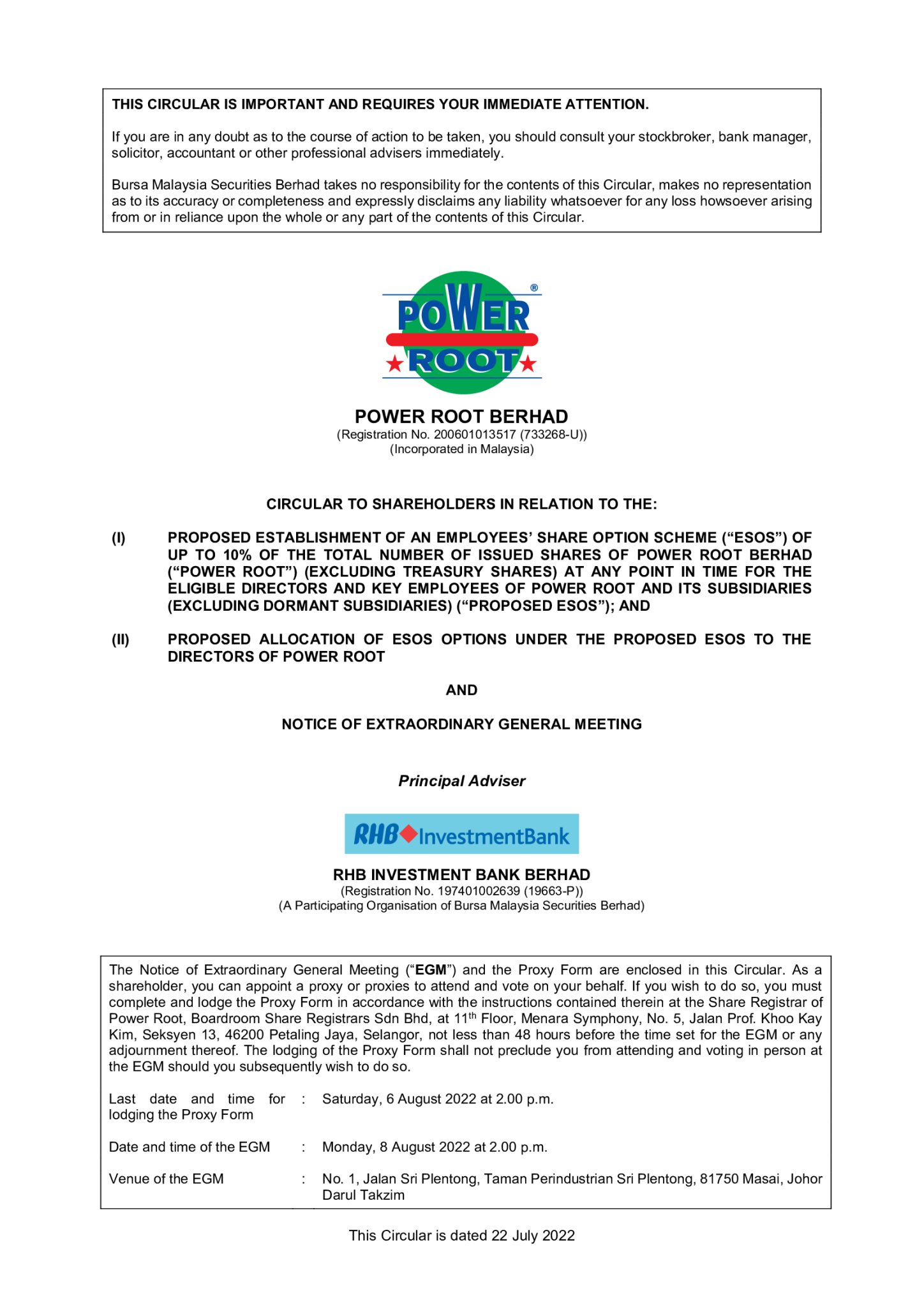 Circulars - Power Root